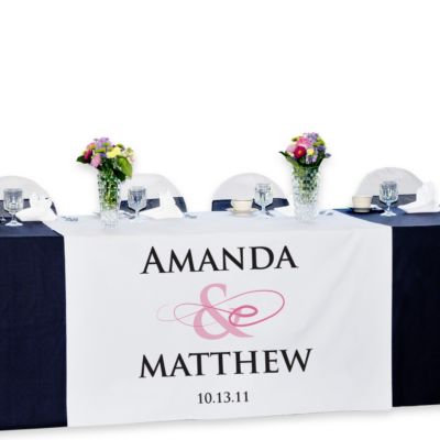 Personalized Reception Table Banner – Flourish | Agivu