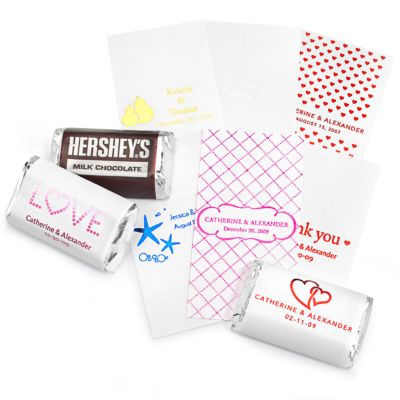 personalized metallic mini chocolate labels | Wedding Coupons